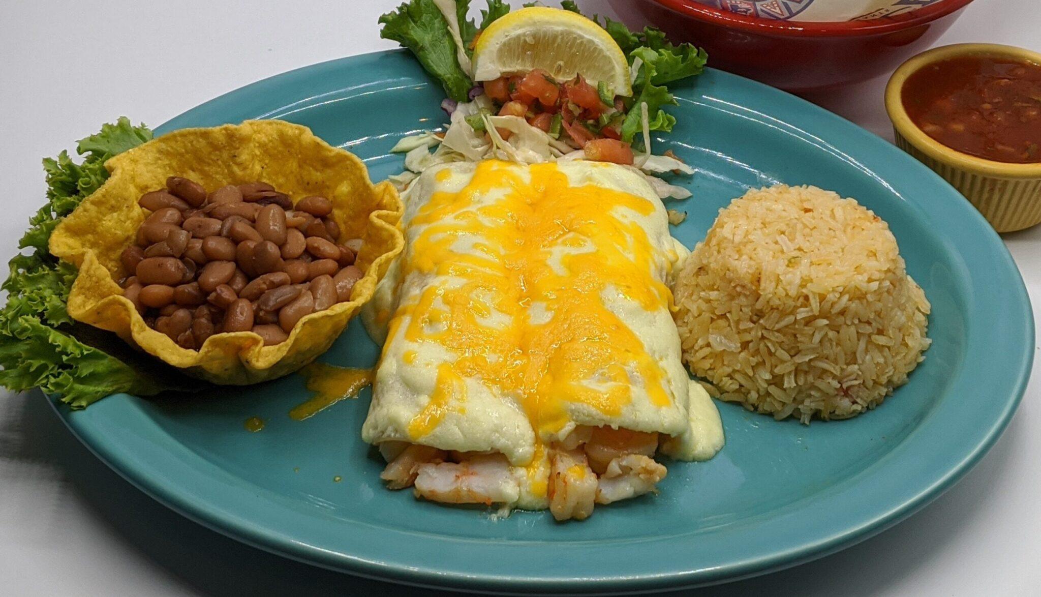 Enchiladas de Camaron - Azteca Mexican Restaurants
